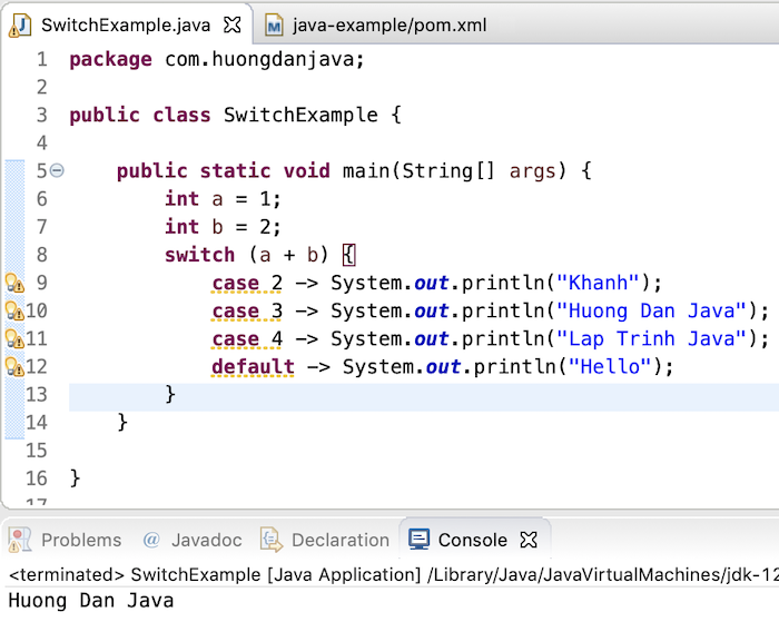 Switch Statement Trong Java H ng D n Java Huong Dan Java